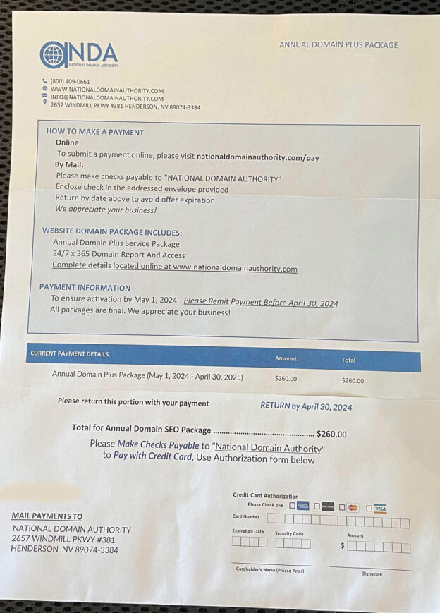 Beware of Scam Domain Listing Invoices - Boom Visibility